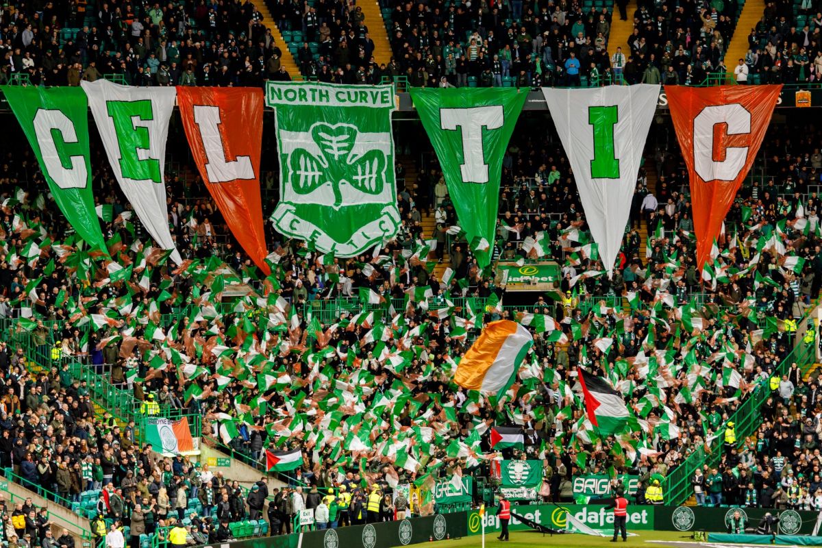 Photos: Green Brigade's Brilliant St Patrick's Day Tifo - Celtic Shorts
